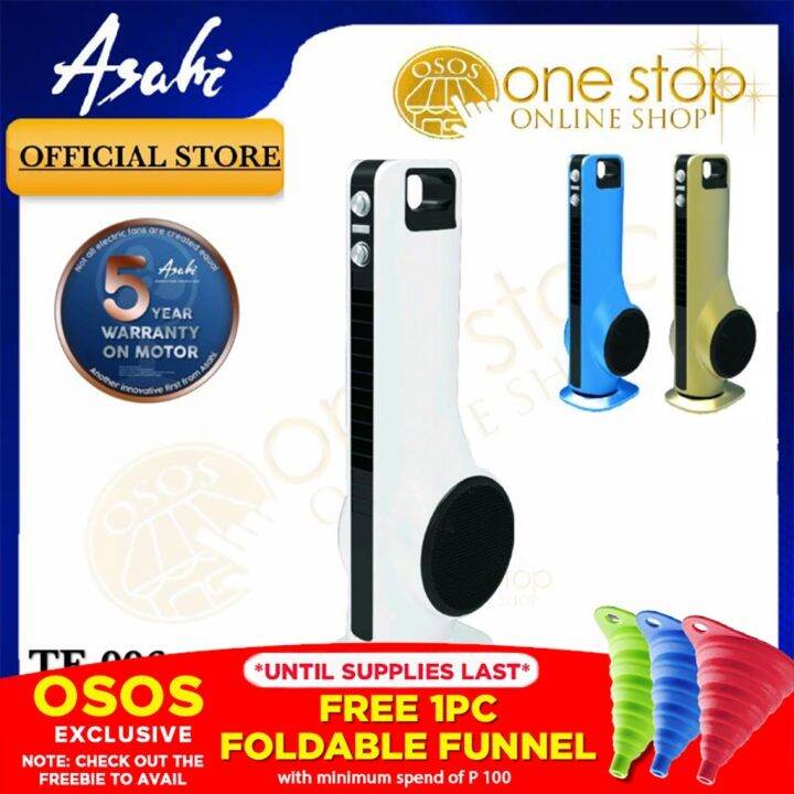 Genuine Asahi Original Tower Fan Electric Fan w/ Powerful Air Delivery TF 006 •OSOS• | Lazada PH