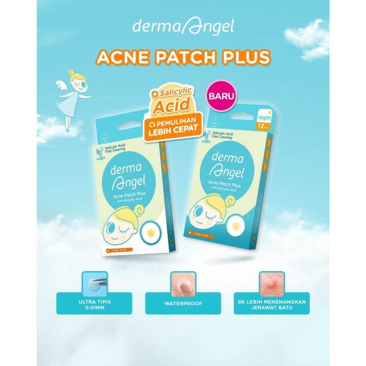 DERMA ANGEL ACNE PATCH PLUS (with Salicylic Acid) 12PCS | Lazada Indonesia