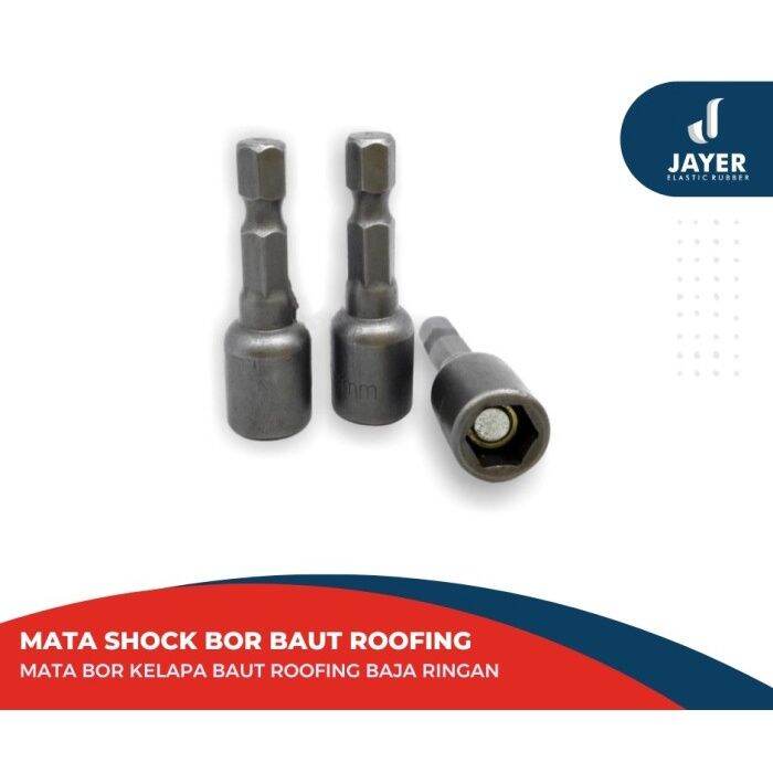 Mata Bor baut Roofing 8mm Baja ringan Magnetic Nut Setter | Lazada ...