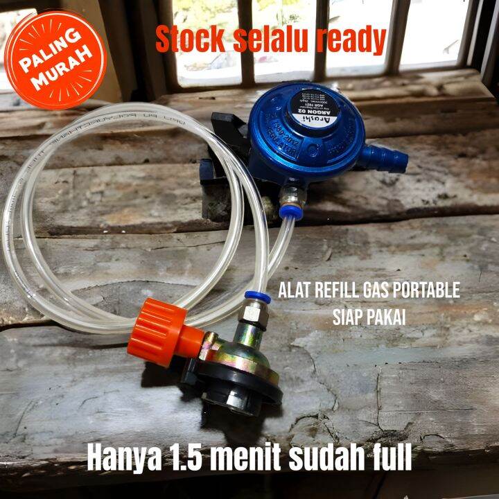 alat isi ulang gas portable refill gas kaleng fullset lengkap siap ...