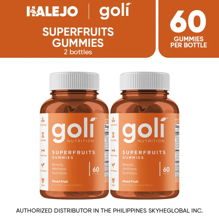 Goli Superfruits 120 pcs Gummies (2 bottles)- Rejuvenates skin ...