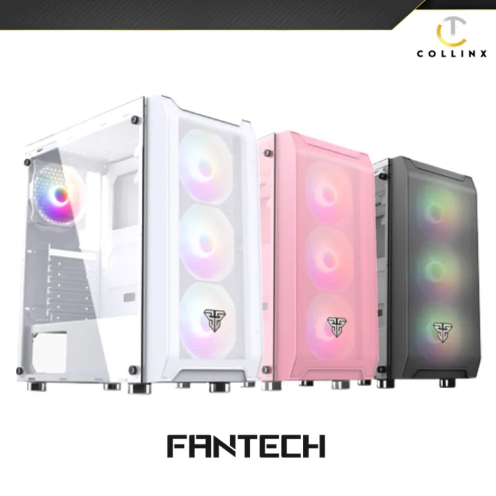 Fantech Aero CG80 Mesh Gaming Case Free 4 RGB Fans White Black Pink ...