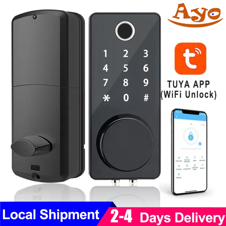 AYO【WIFI Romote Control】5-in-1 Fingerprint Door Lock, Keyless Entry ...