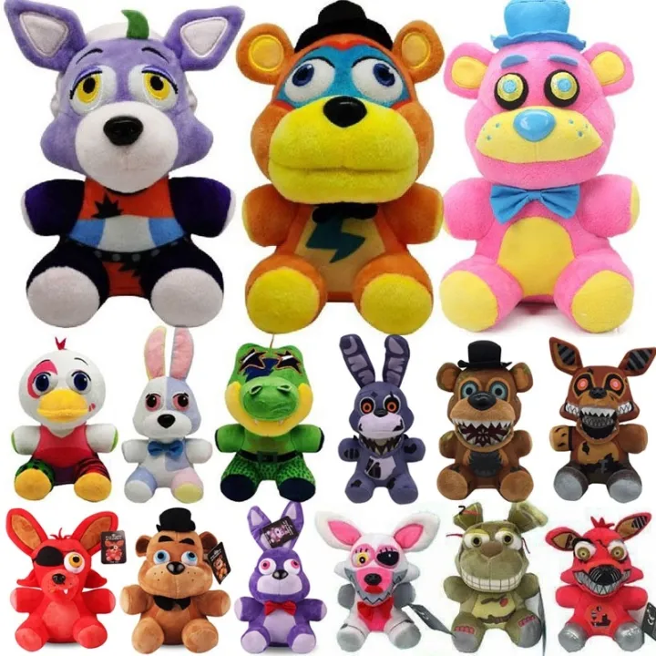 ☫⊙♦ 25cm FNAF Stuff Plushie Toys Five Nights At Freddy's Foxy Chica ...
