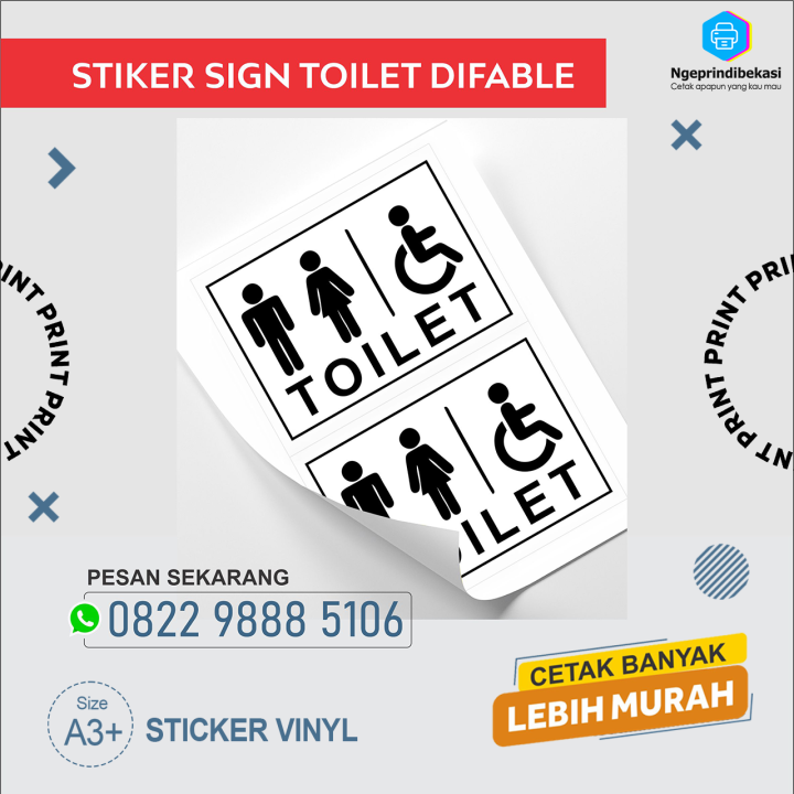 Cetak Sticker Vinyl Print Stiker Toilet | Lazada Indonesia