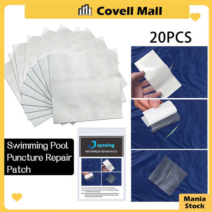 20pcs Inflatable Swimming Pool Puncture Repair Patch Leak Stops Patchs ...