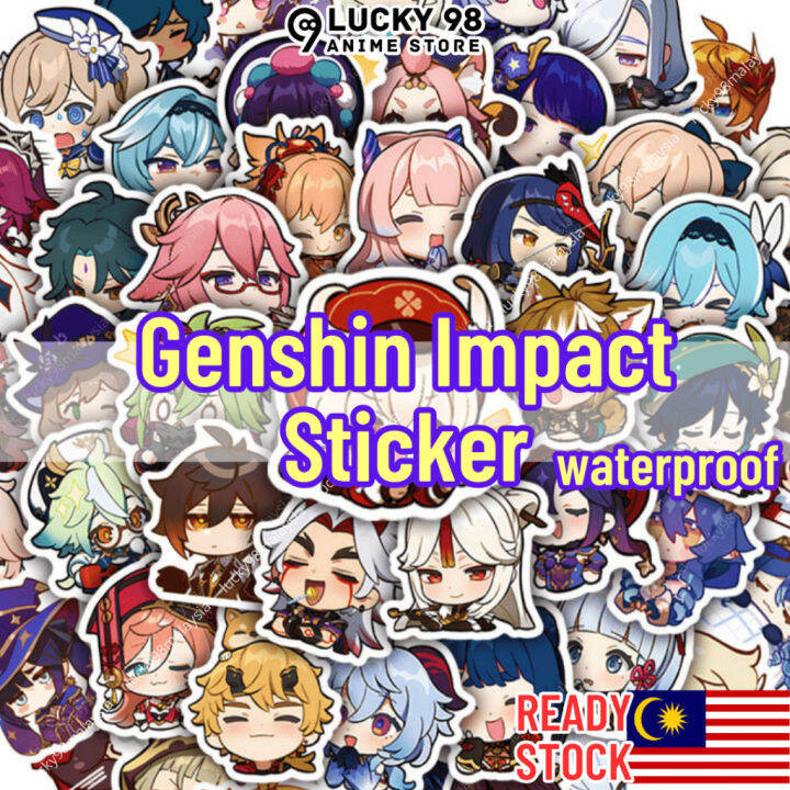 Genshin Impact Sticker Waterproof Cute Decals Label for Bottle Notebook ...