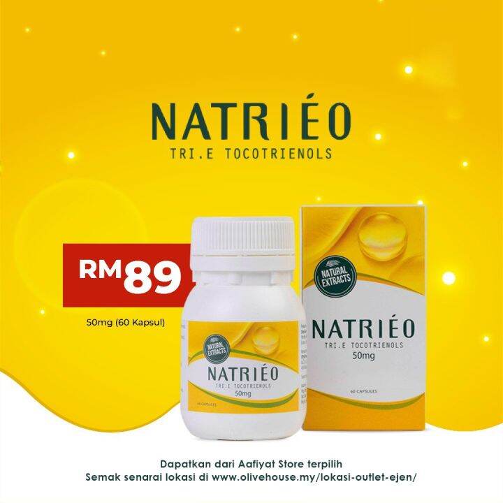 NATRIEO TRI.E TOCOTRIENOLS 50mg (60 Softgel Capsules) by Sime Darby ...