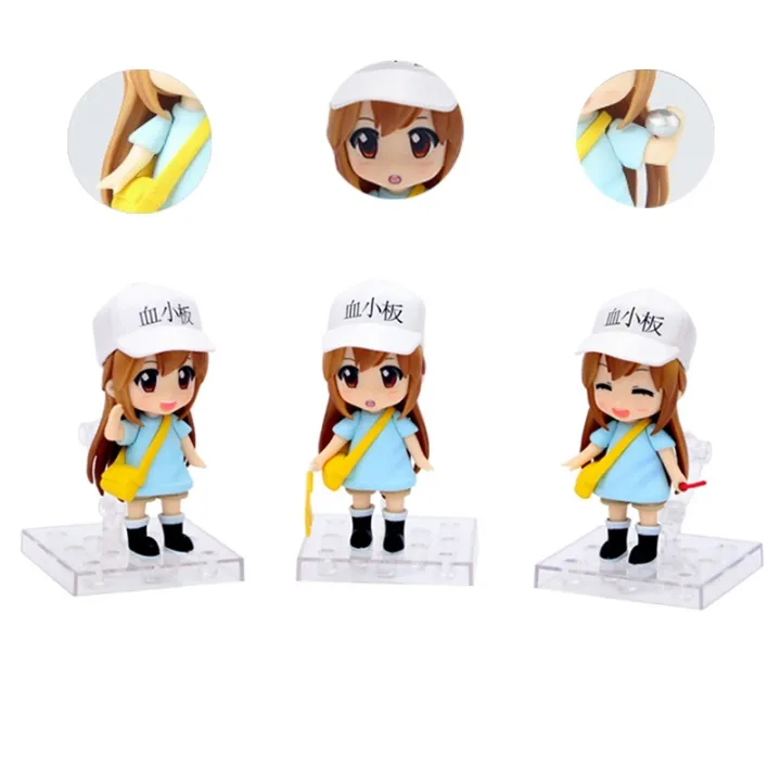 10cm Anime Cells At Work Platelet Hataraku Saibou Flag Ver PVC Action ...