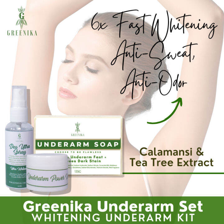 Underarm Whitening Set Greenika Underarm Set Deodorant Spray Underarm