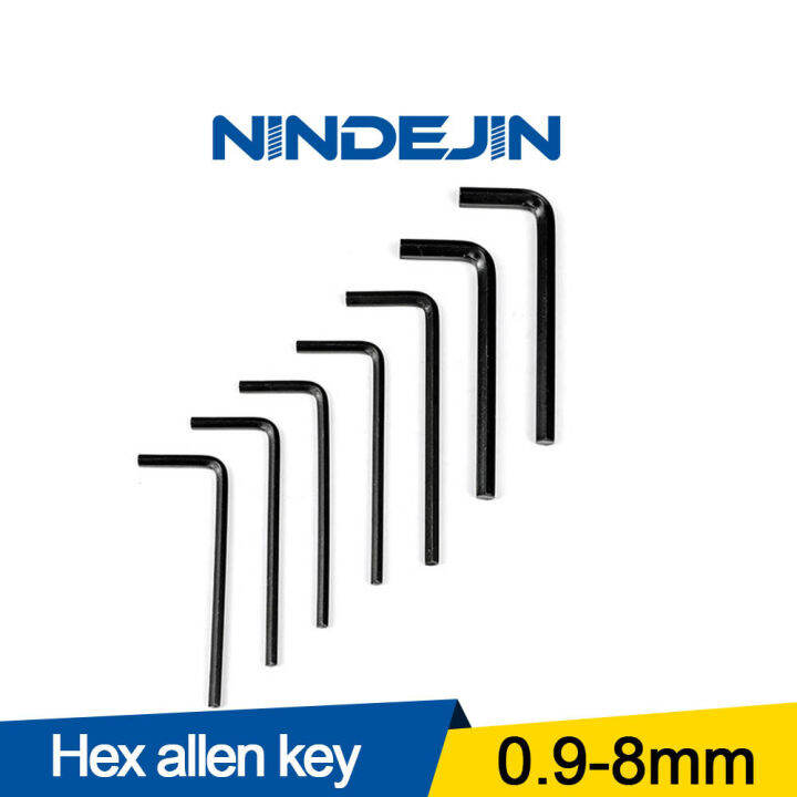 NINDEJIN 5-10pcs L Shaped Hex Hexagon Key Allen Wrench 0.9mm 1.5mm 2mm ...
