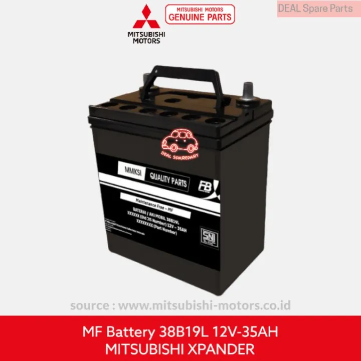Baterai Aki Mobil Mitsubishi Xpander MF Battery 38B19L 12V-35AH SPB07001 | Lazada Indonesia