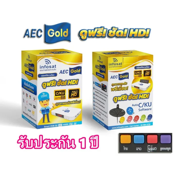 โปรโมชั่น กล่องดาวเทียม INFOSAT รุ่น AEC GOLD ราคาถูก กล่อง กล่องรับ ...