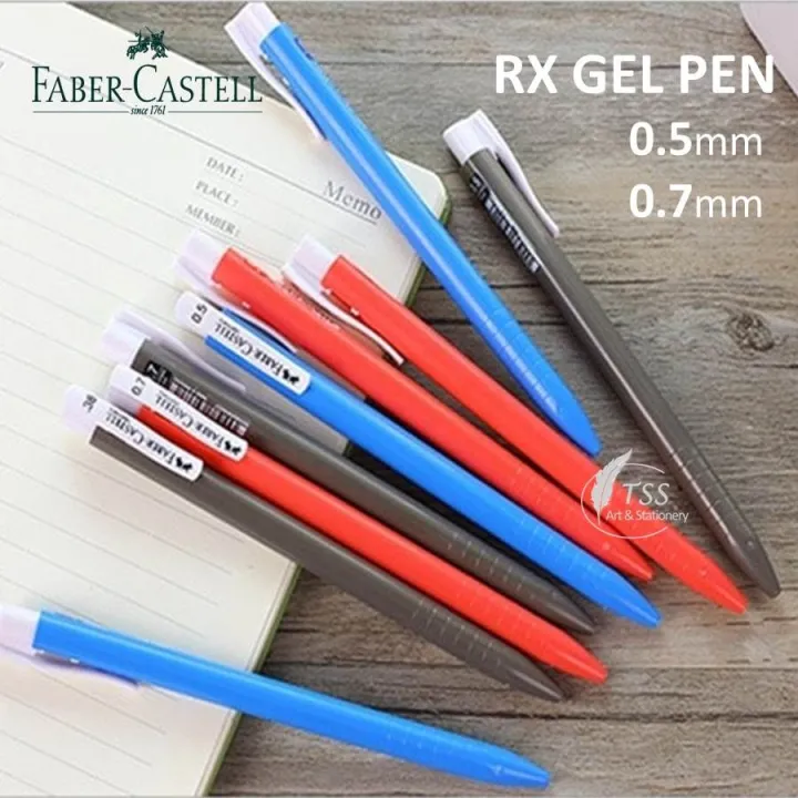 Faber Castell - RX Gel Pen 0.5 / 0.7mm - Gel Ink Pen | Pen dakwat basah ...
