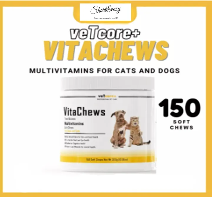 🐾ORIGINAL Vetcore+VitaChews 150 gels for Cats and Dogs (soft chews) COD ...