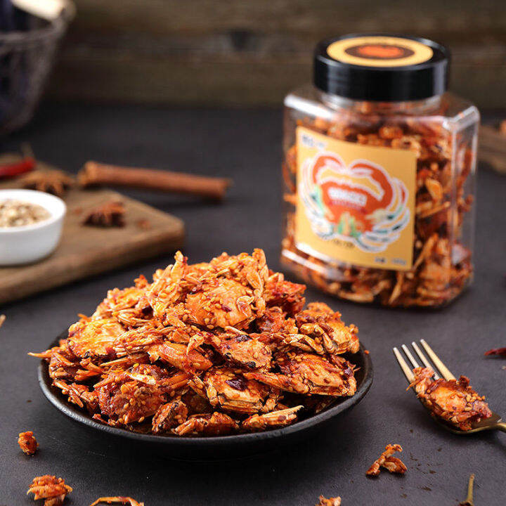 XUPAI Spicy Crispy Crab Instant Seafood Snacks Non-fried Snacks 145g ...