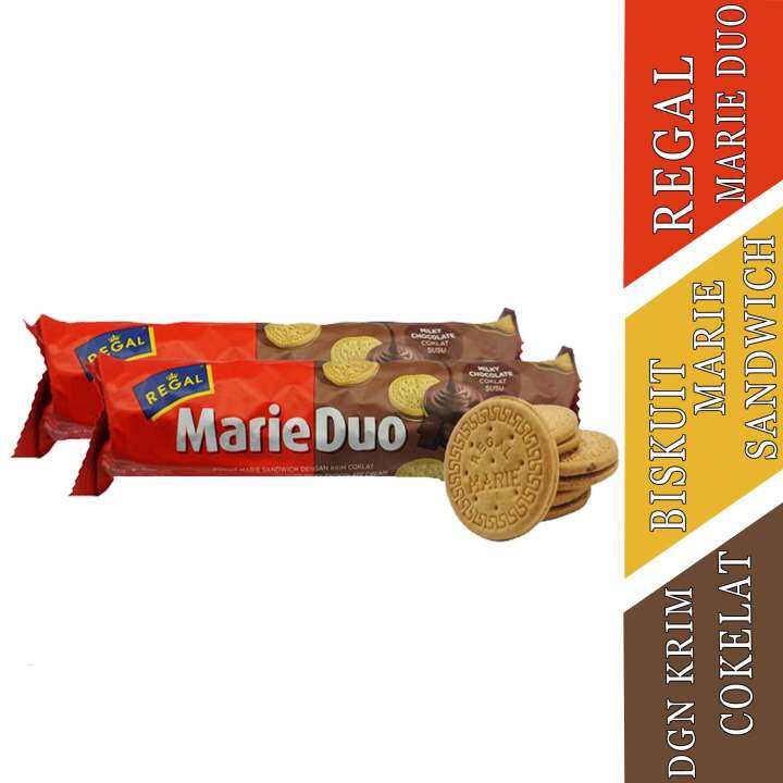 Biskuit Cream Chocolate- Regal Marie Duo- Biskuit Marie Sandwich- 100gr ...