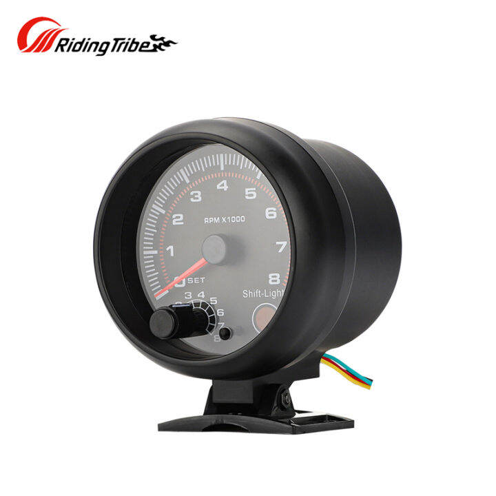 Riding Tribe Tachometer Gauge 3.75" Auto Tachometers With Shift Light 0 ...