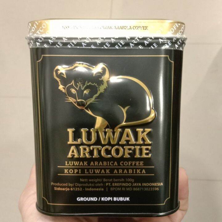 Art Cofie Luwak Coffee Ground Tin 100gr Bubuk Kopi Luwak Artcofie Arabika | Lazada Indonesia