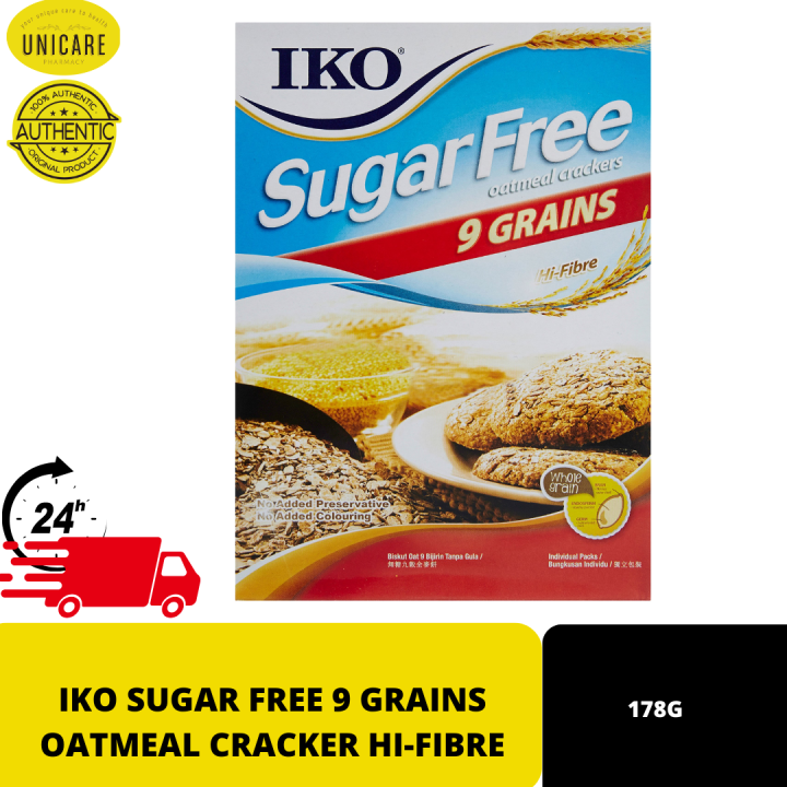 IKO SUGAR FREE 9 GRAINS OATMEAL CRACKER HI-FIBRE | Lazada