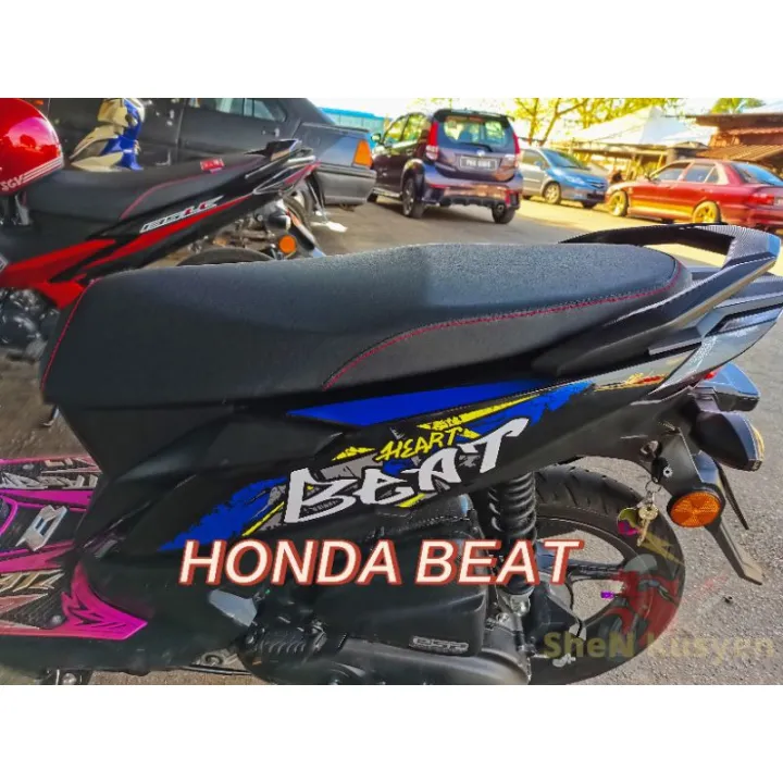 [CUSTOMIZE]SEAT COVER HONDA BEAT 110 | KASAR DAN TEBAL | Lazada