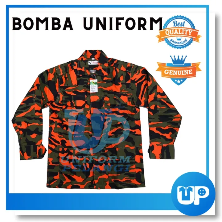 Falcon Baju Celoreng Uniform Cadet Bomba Pakaian Kadet Bomba Sekolah ...