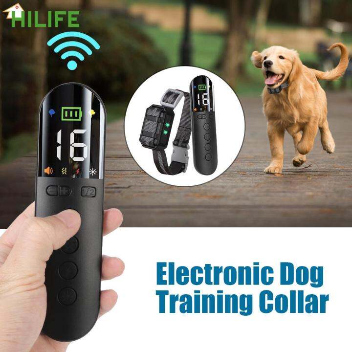 Electronic Collar LCD Light Modes Pet Dog Training Anti Bark Controller ...