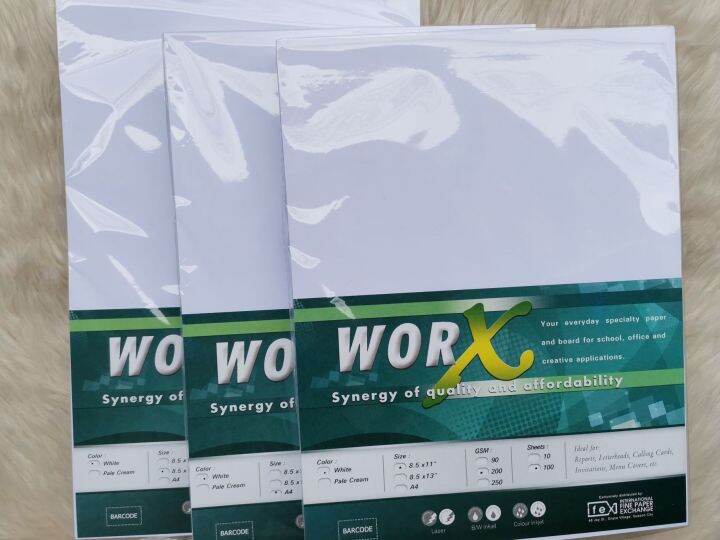 Worx Specialty Paper 200gsm/90gsm White / Pale Cream (100 sheets ...