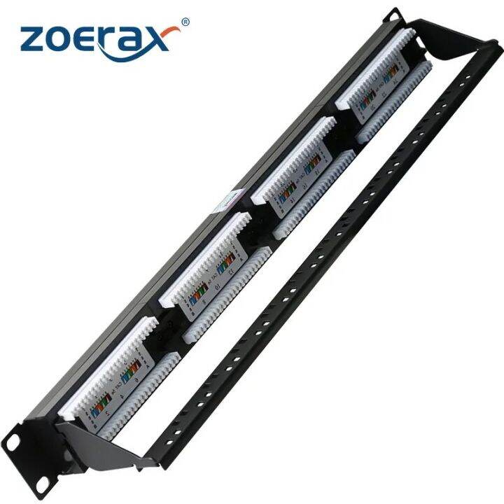 ZoeRax CAT6 24 Ports Patch Panel, Rack Mount - 19 inch, RJ45 Ethernet ...