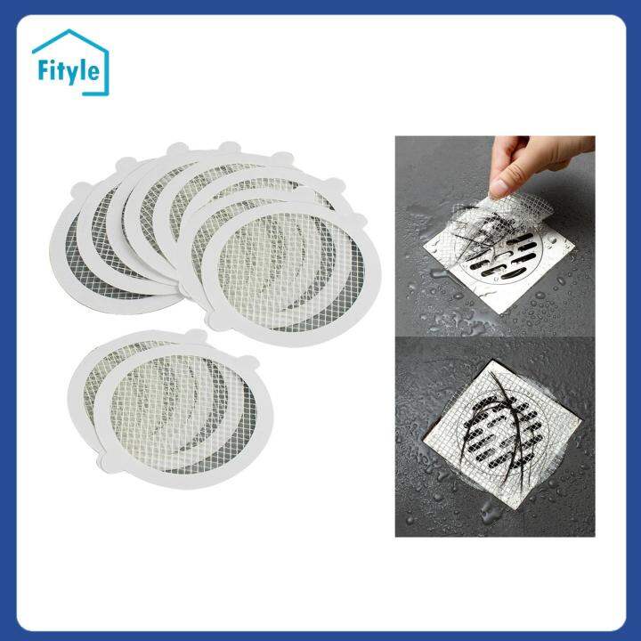 Fityle 10 Pieces Disposable Shower Drain Mesh Stickers Drain for ...