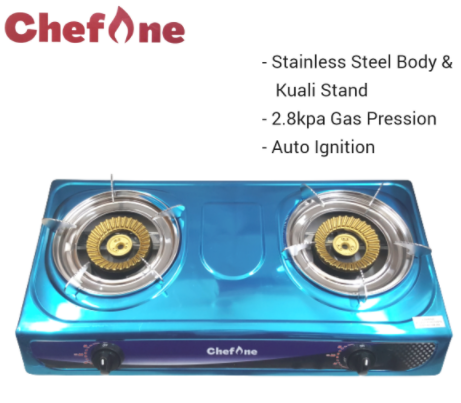 Chefone Double Stainless Steel Gas Stove UF-GS1010/1012/1313/1515 ...