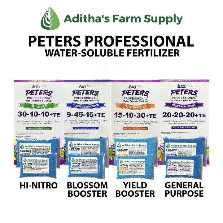 Peters Professional Water Soluble Fertilizer (Hi-Nitro, Blossom/Yield ...