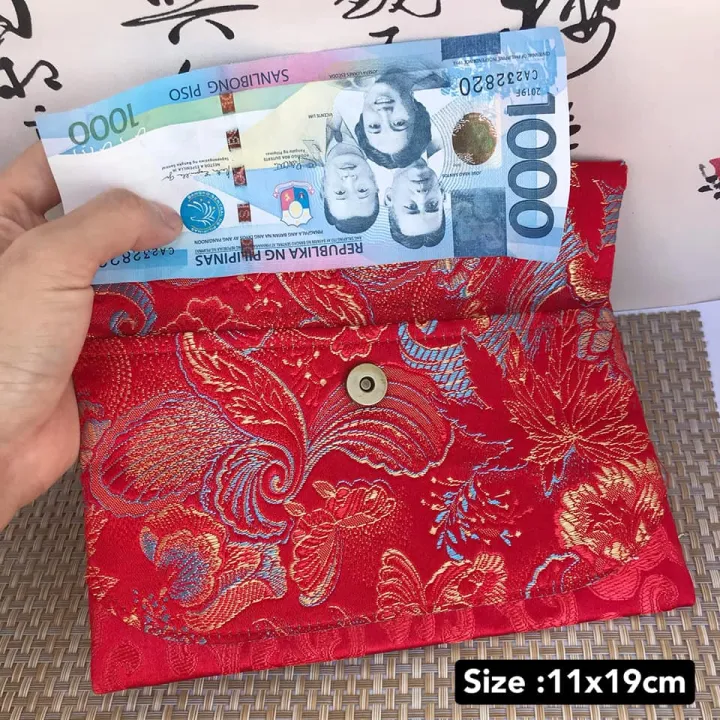 Red Fengshui wallet with infinity mystic knot tassle | FENG SHUI WALLET ...