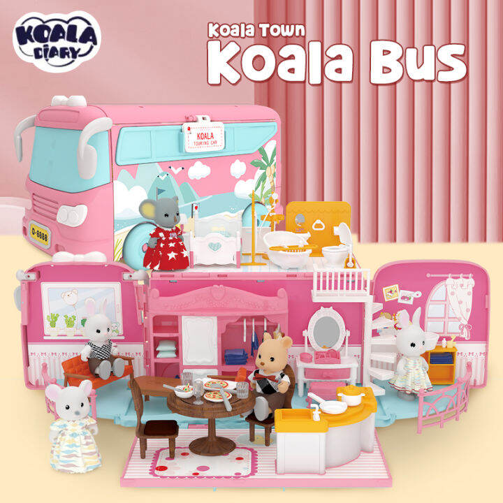 Koala Diary **กล่องบรรจุบุบ** Koala Town Doll House - Mini Bus Series ...