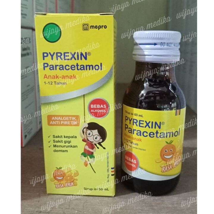 pyrexin sirup 60ml rasa jeruk mengobati sakit gigi demam sakit kepala ...