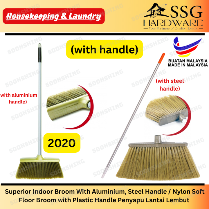 Superior Indoor Broom With Aluminium, Steel Handle / Nylon Soft Floor ...
