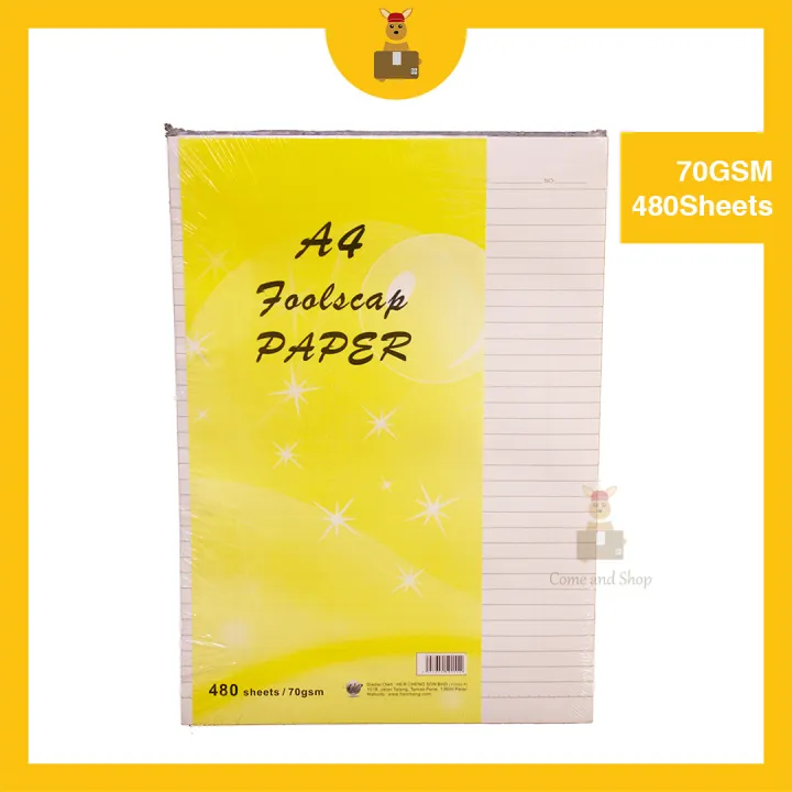 A4 Foolscap Paper Kertas Kajang A4 Exam Sheets Board Line (450 sheets | 70gsm) | Lazada