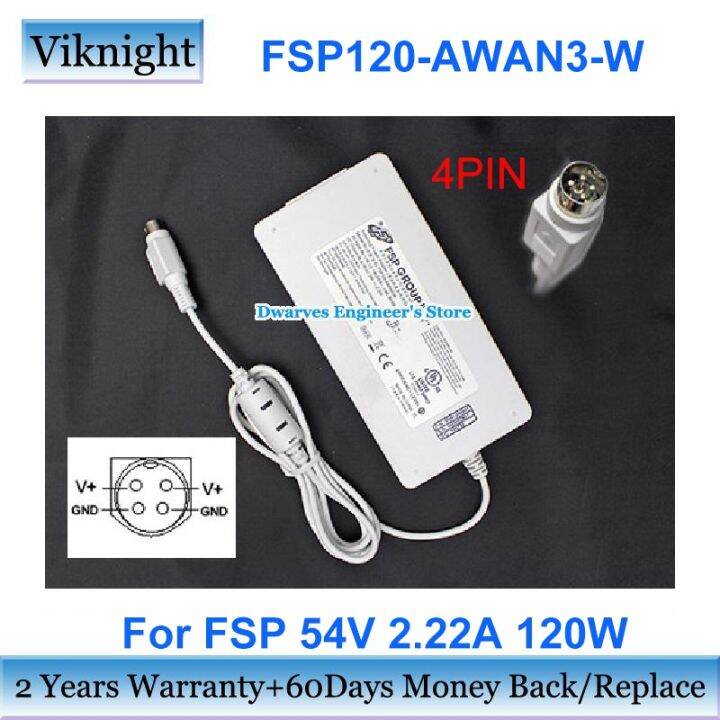 Genuine 54V 2.22A AC Adapter FSP120 AWAN3 W Power Supply 120W for FSP Charger Round with 4 Pin ...