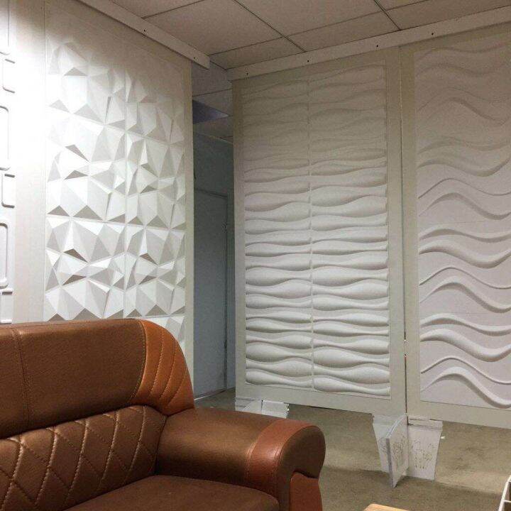แผ่นตกแต่งผนังพีวีซี (PVC Wall panel) ขนาด 50x50 ซม. | Lazada.co.th