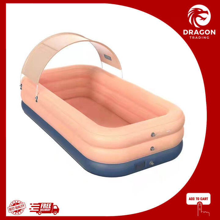 Auto Inflation Swimming Pool Frame PVC Folding Wireless Air Inflatable ...