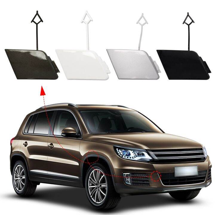ลากจูงฝาที่ครอบตะขอลากกันชนหน้าสำหรับ VW Tiguan 2012 2013 2014 2015 ...