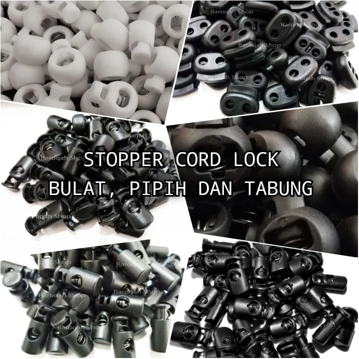 Stopper Cord Lock Bulat Untuk Tali Kur, Tali Sumbu, Tali Kepang BULAT ...