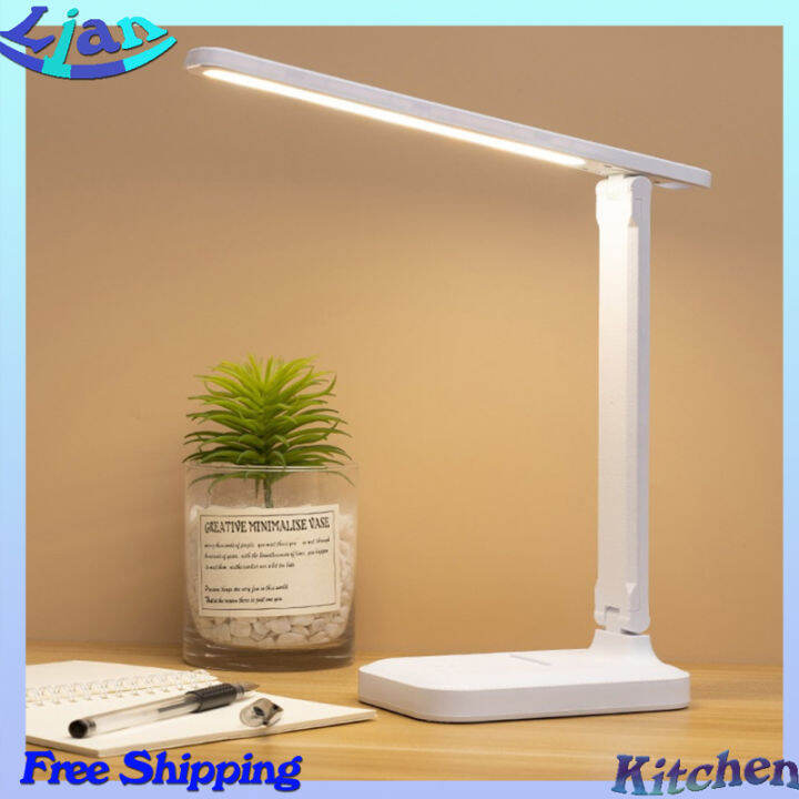 Led Rechargeable Foldable Table Lamp 3 Modes Reading Work Study Light ...