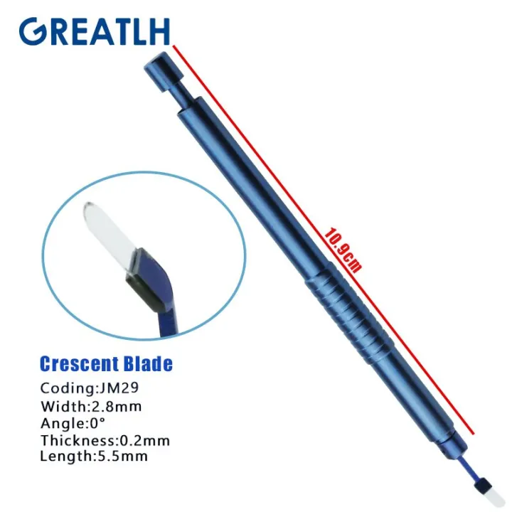 1Set Ophthalmic Surgical Blades With Titanium Handle Crescent Blade ...