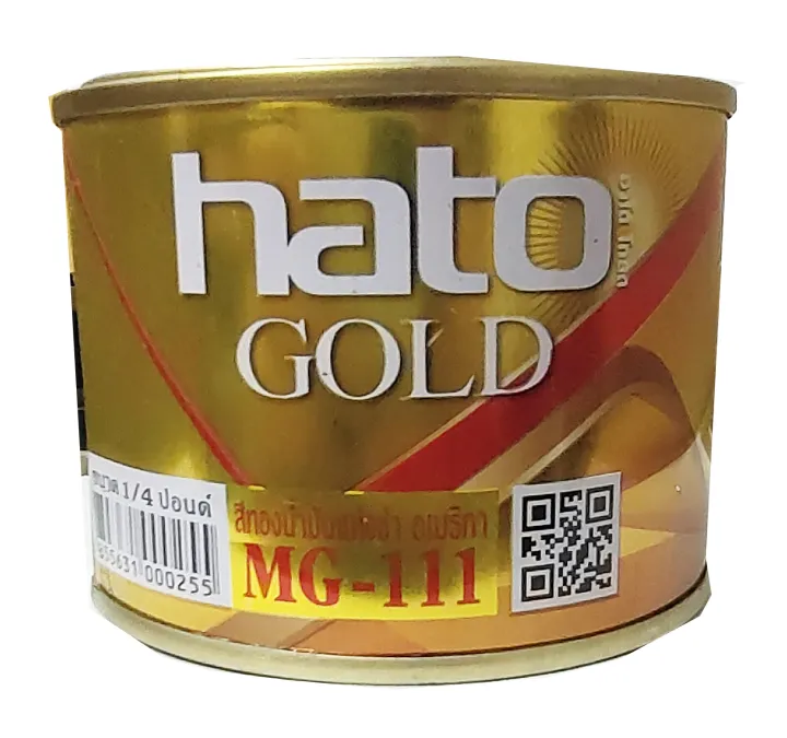 Hato Gold สีทอง สีน้ำมันอะครีลิค MG-111 ขนาด 1/4 ปอนด์ (100 ml ...