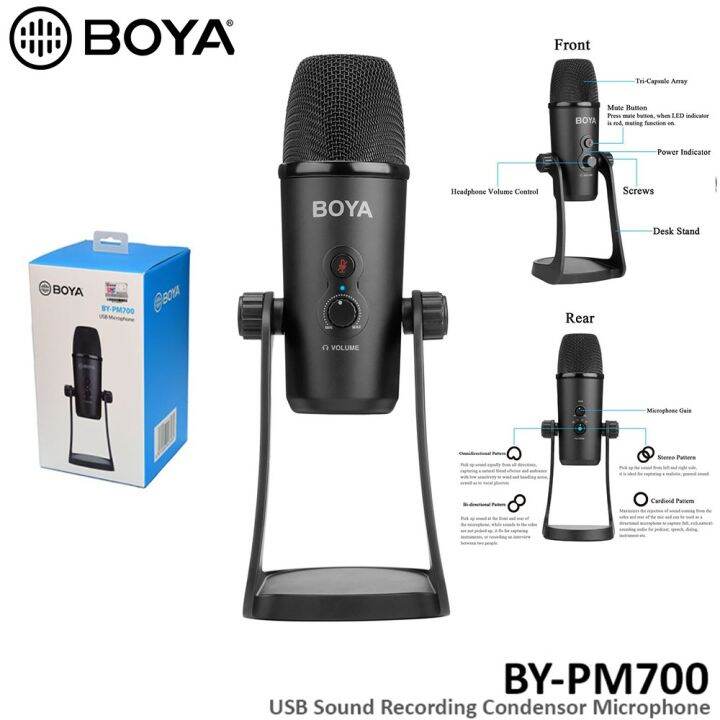 Microphone BOYA BY-PM700 USB Sound Recording Condensor Mic | Lazada Indonesia