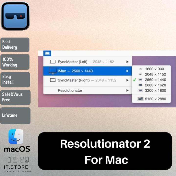 【MAC】Resolutionator 2 Lifetime for Intel and M1 Chip Apple Silicone MacOs/Macbook/Mac Software ...