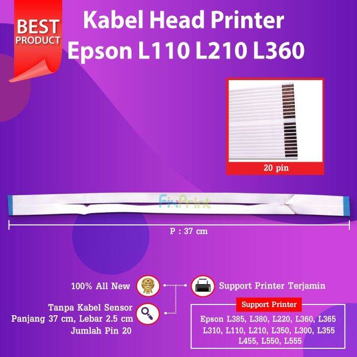 Kabel Print Head Epson L210 L220 L300 L310 L350 Printer L110 L355 L360 ...