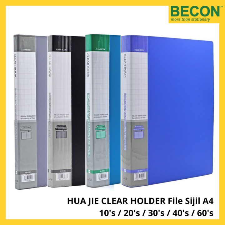 HUA JIE CLEAR HOLDER File Sijil A4 10's / 20's / 30's / 40's / 60's ...