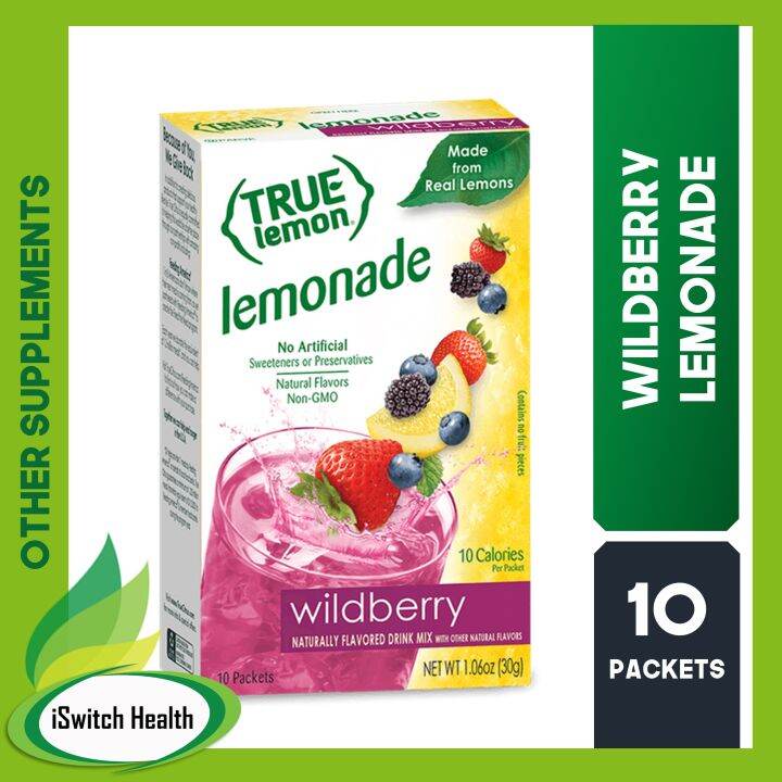 True Lemon Lemonade Naturally Flavored Drink Mix ONLY 10 CALORIES - 10 ...